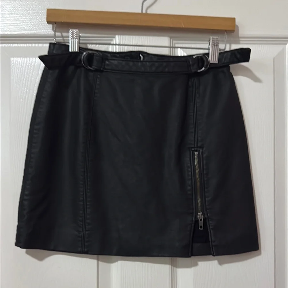 Free People | Skirts | Free People Black Asymmetrical Pencil Mini Skirt ...